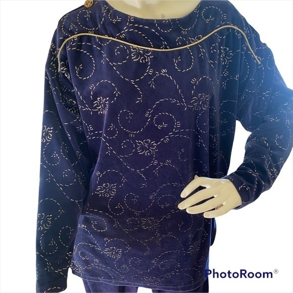 bob-mackie-studio-pants-jumpsuits-vintage-velour-pantsuit-poshmark